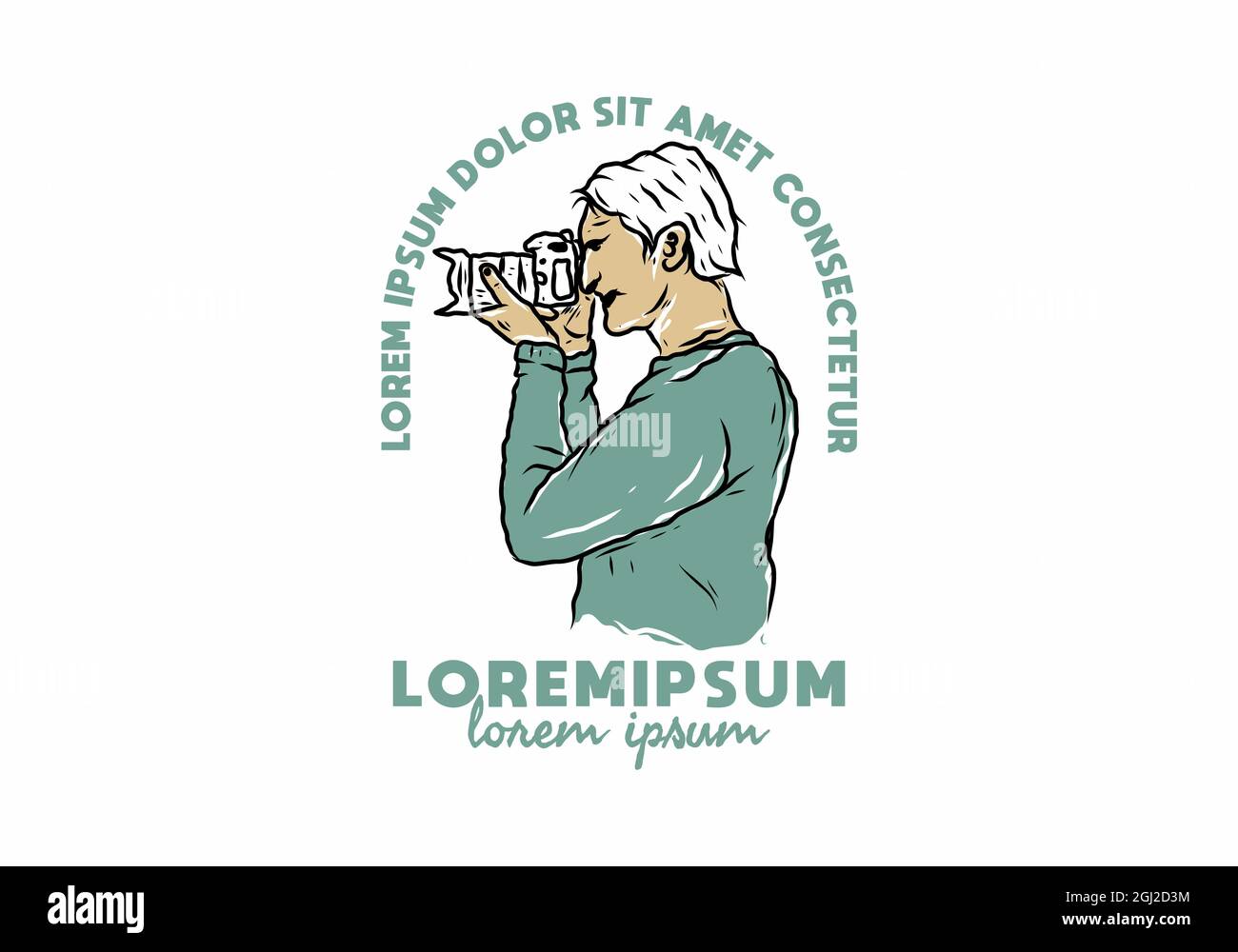 Man with camera illustration drawing design Stock Vector Image & Art ...