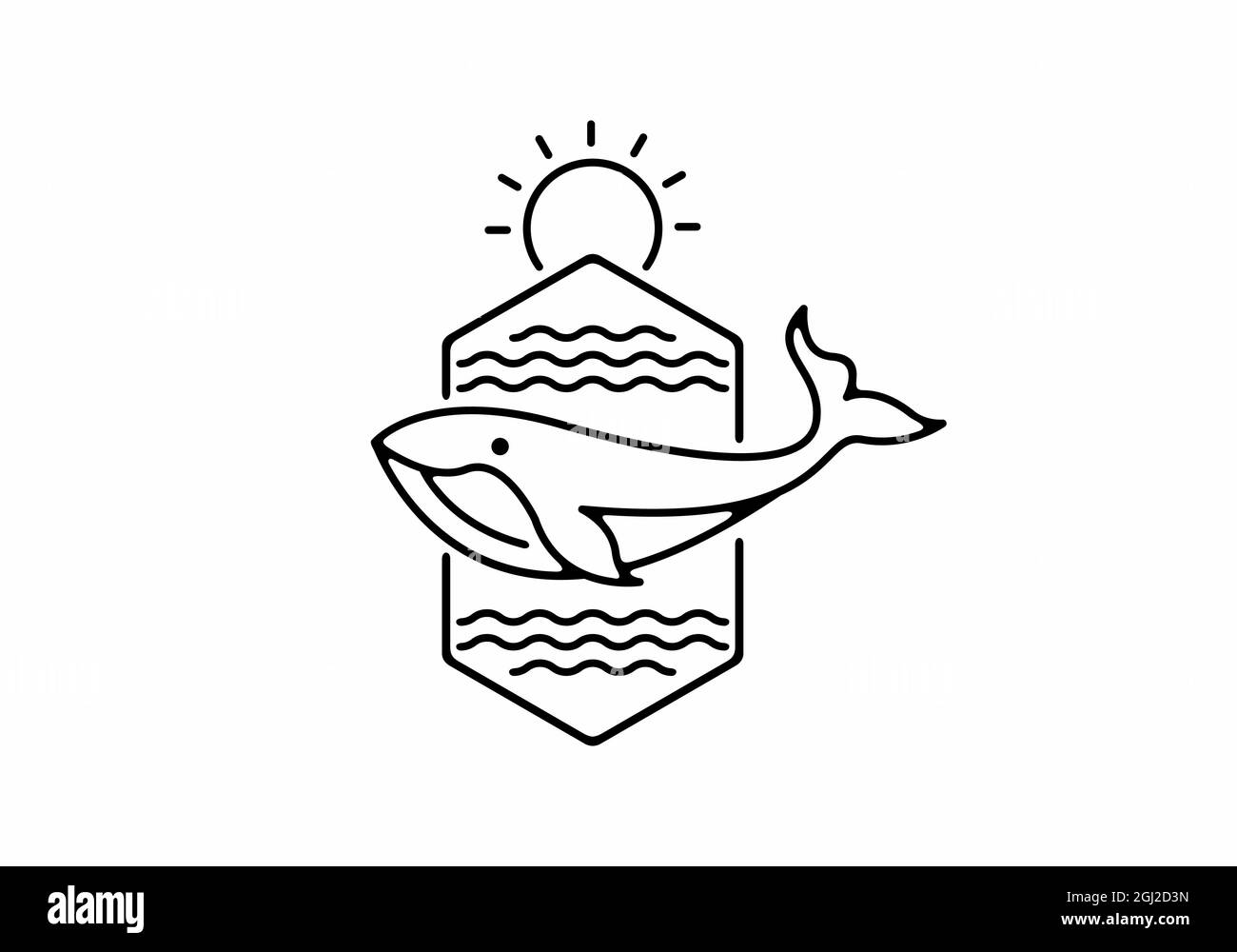 Ocean line art hi-res stock photography and images - Alamy