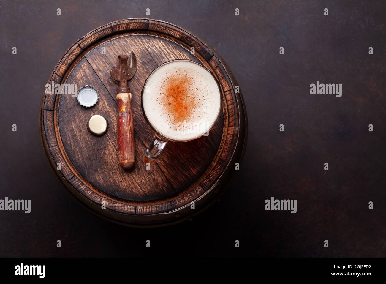 Beer barrel top view hi-res stock photography and images - Alamy