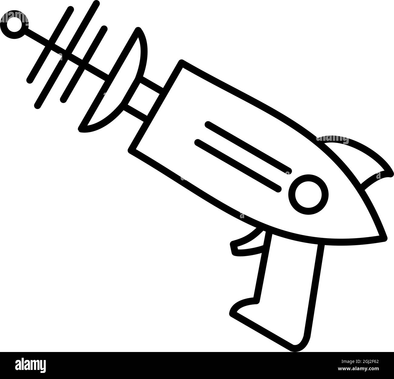 Vector Space Gun Outline Icon Design Stock Vector Image & Art - Alamy