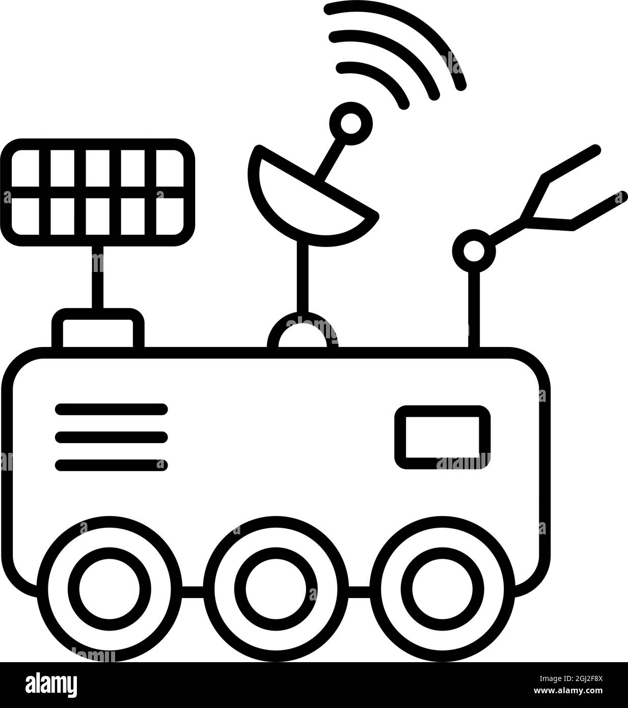 Vector Mars Rover Outline Icon Design Stock Vector Image & Art - Alamy