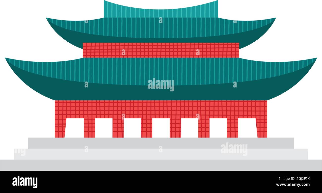 Illustration of traditional korean structure hi-res stock photography ...