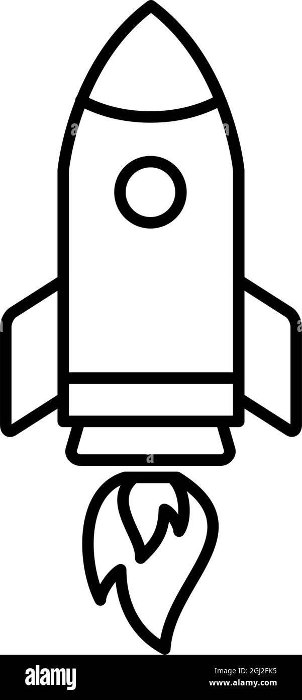 Vector Rocketship Outline Icon Design Stock Vector Image & Art - Alamy