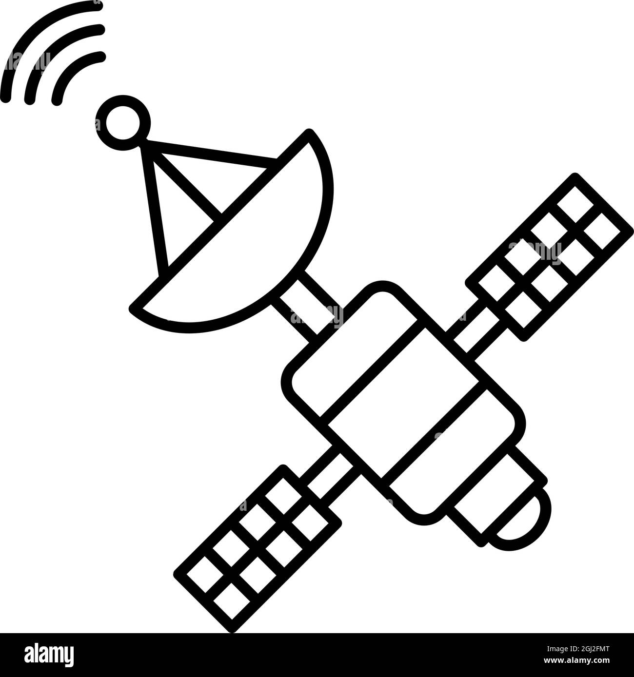 Vector Satellite Outline Icon Design Stock Vector Image & Art - Alamy