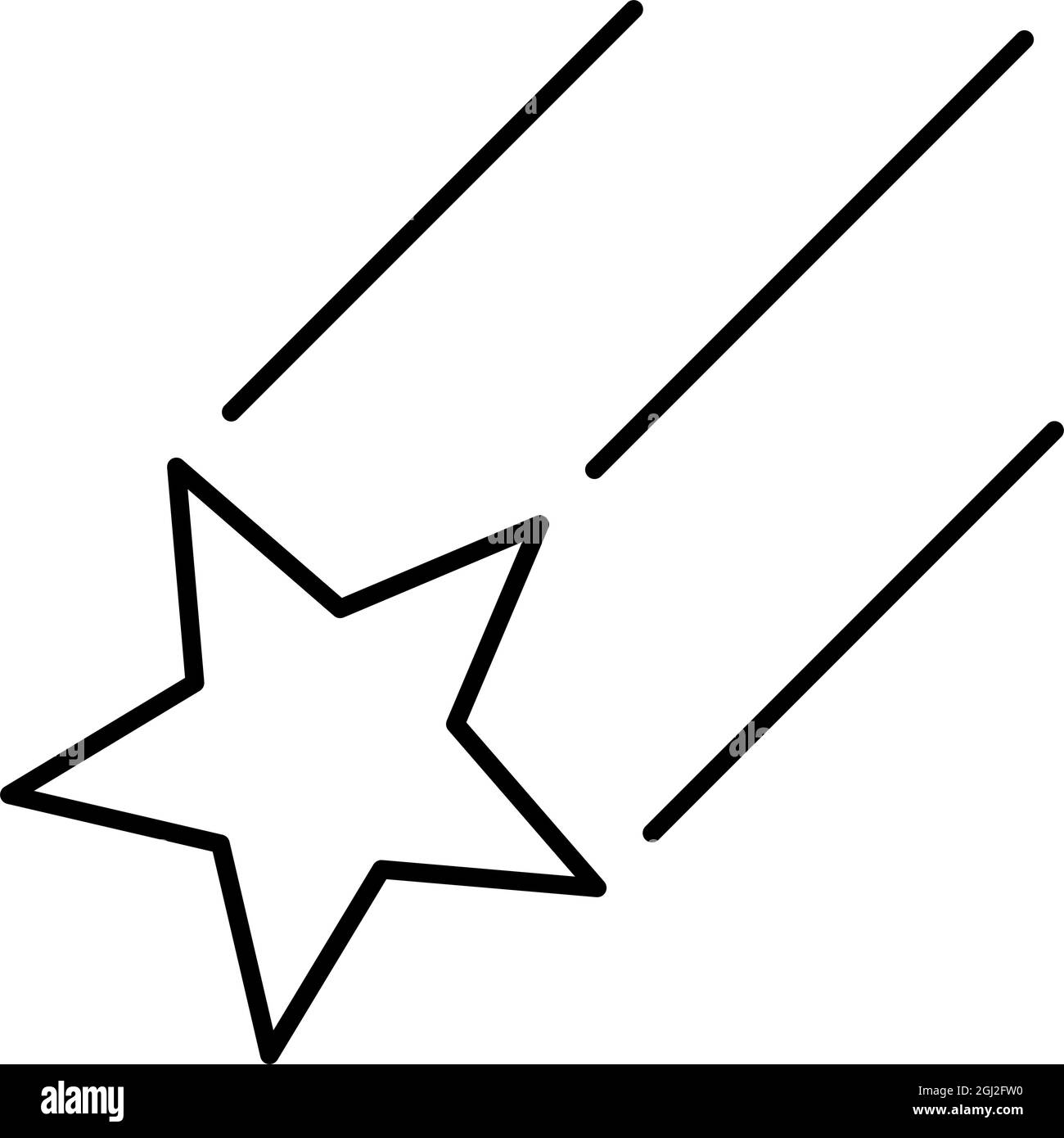 Vector Falling Star Outline Icon Design Stock Vector Image & Art - Alamy