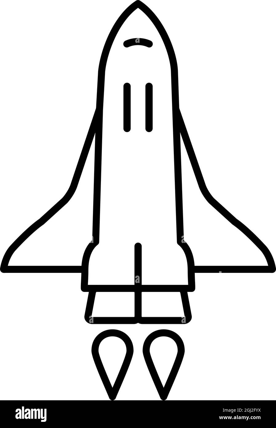 Vector Space Shuttle Outline Icon Design Stock Vector Image & Art - Alamy
