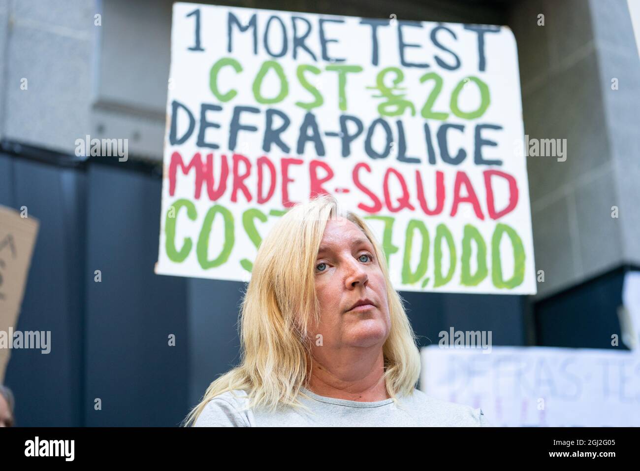 Helen Macdonald, owner of Geronimo the alpaca joins members of the ...