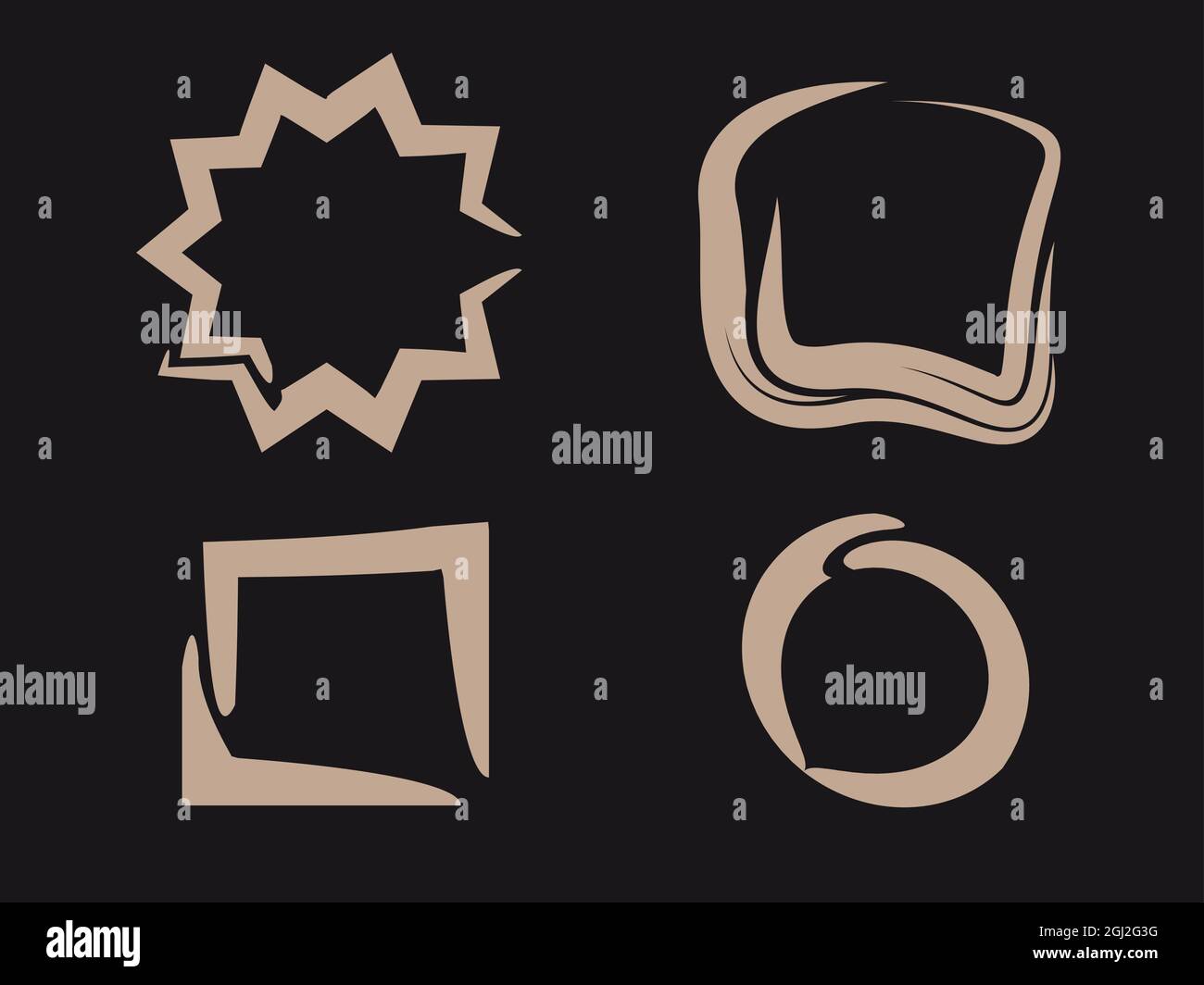 abstract vector grunge frames for comics in a simple style Stock Vector ...