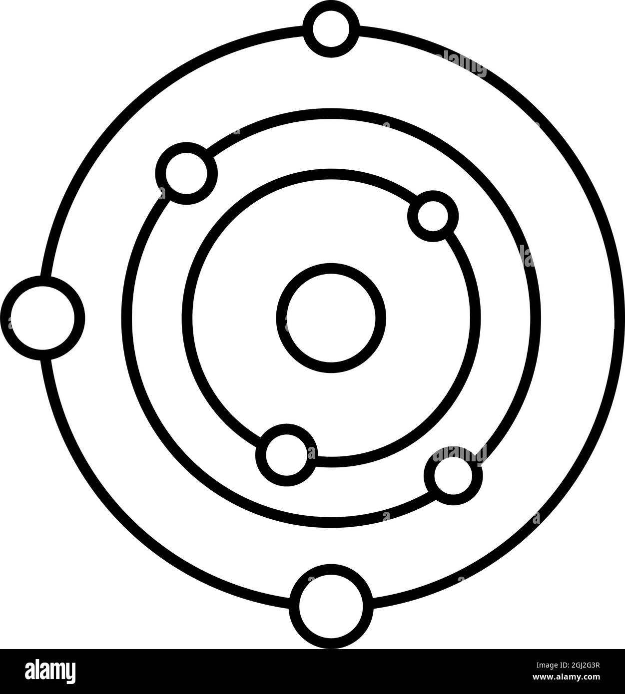 Solar system icon linear Black and White Stock Photos & Images - Alamy