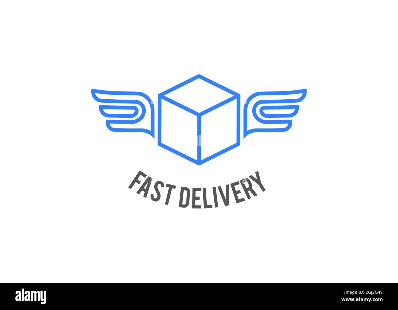 Blue delivery logo, emblem and icon concept design Stock Vector Image ...