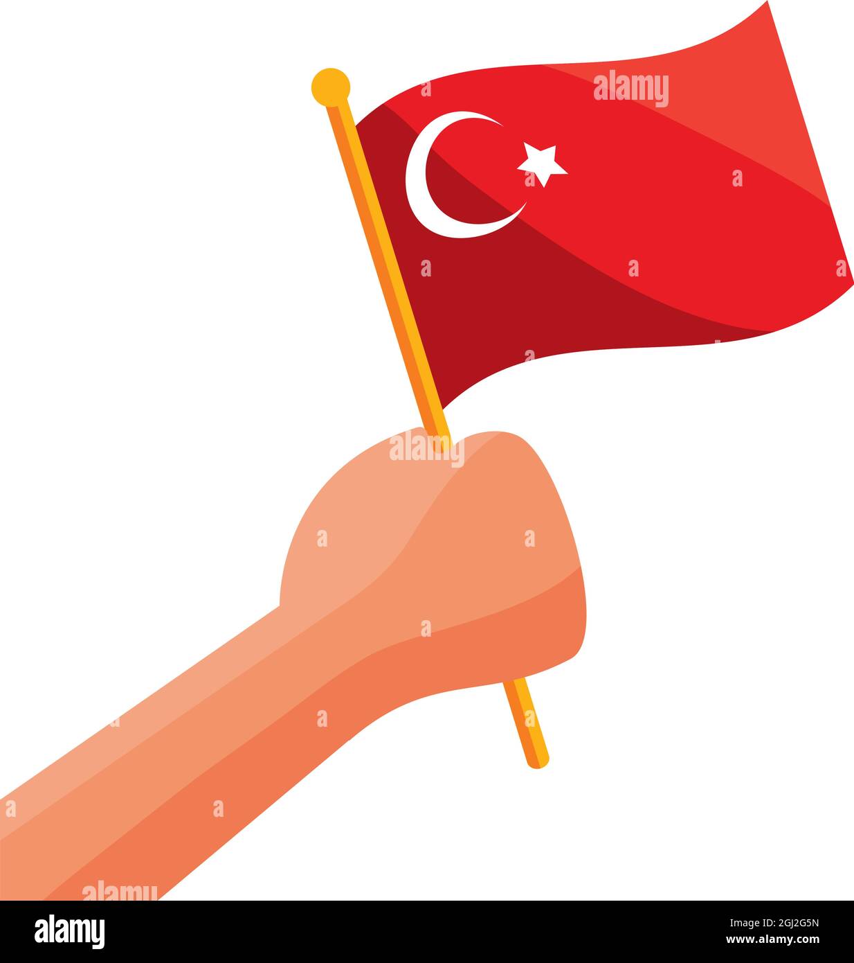 hand with turkey flag icon Stock Vector Image & Art - Alamy