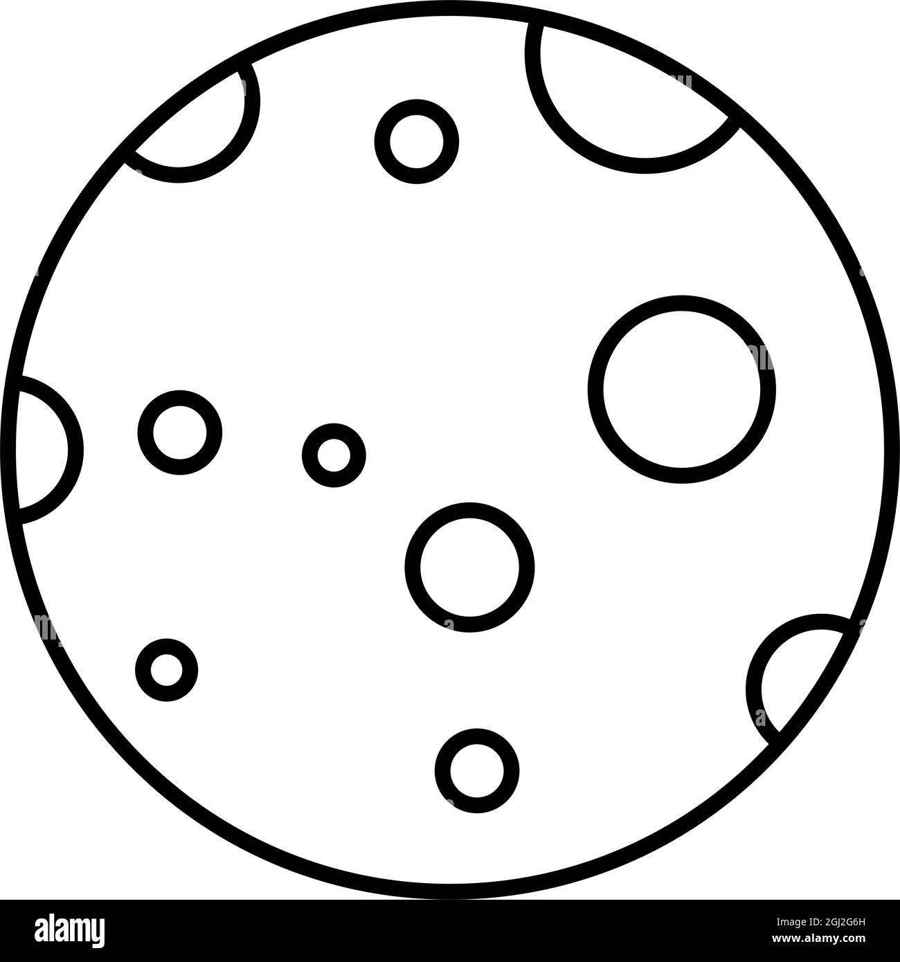 Vector Moon Outline Icon Design Stock Vector Image & Art - Alamy