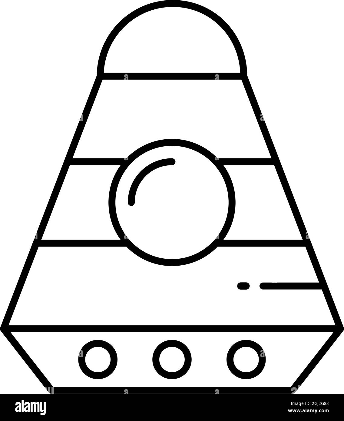 Vector Space Capsule Outline Icon Design Stock Vector Image & Art - Alamy