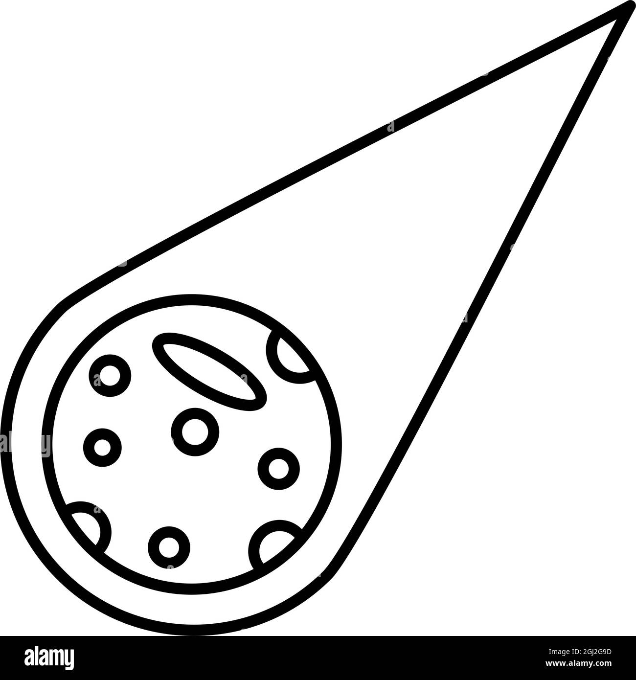 Vector Comet Outline Icon Design Stock Vector Image & Art - Alamy