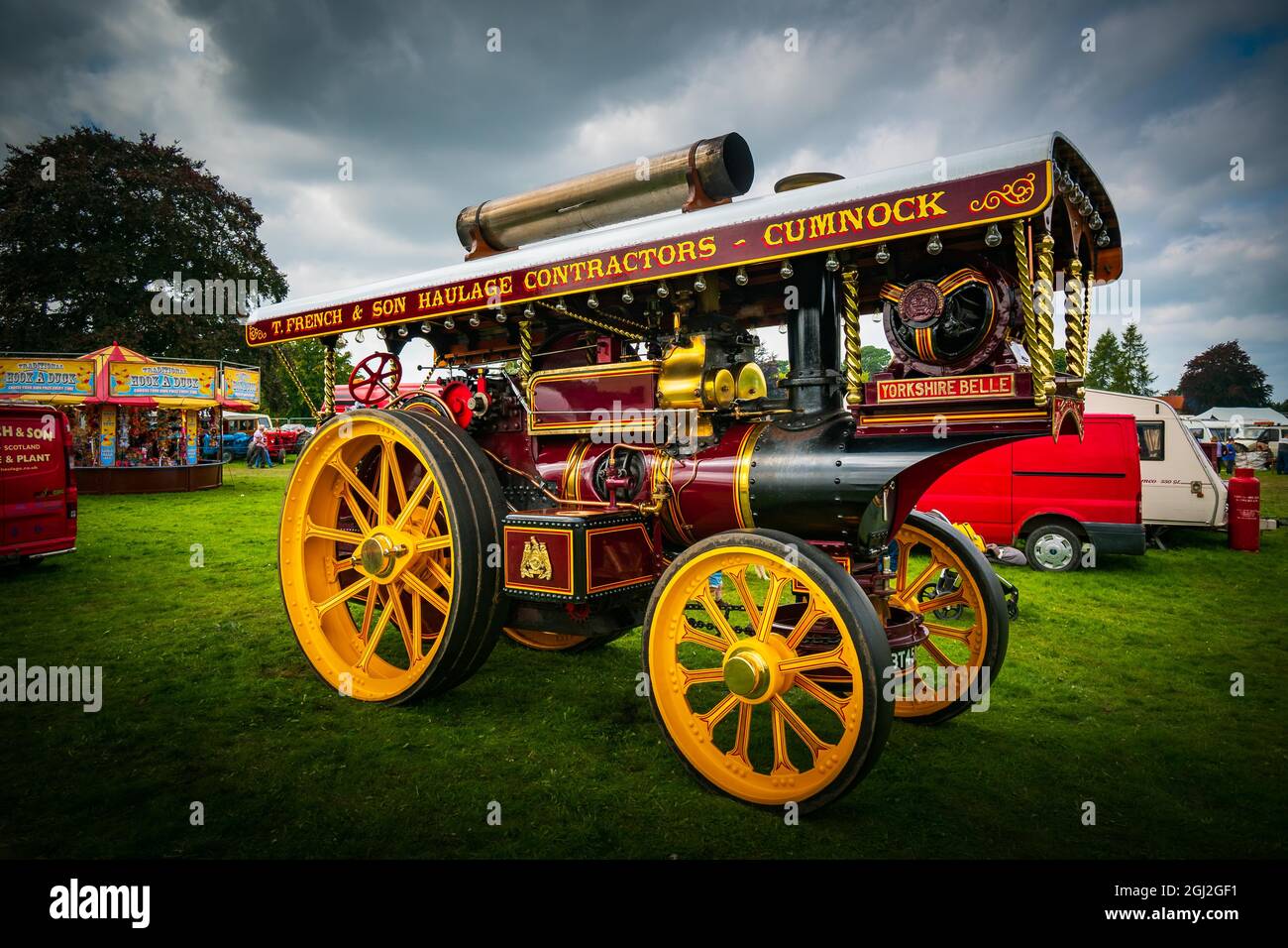 A close up of a Traction Engine Stock Photo - Alamy
