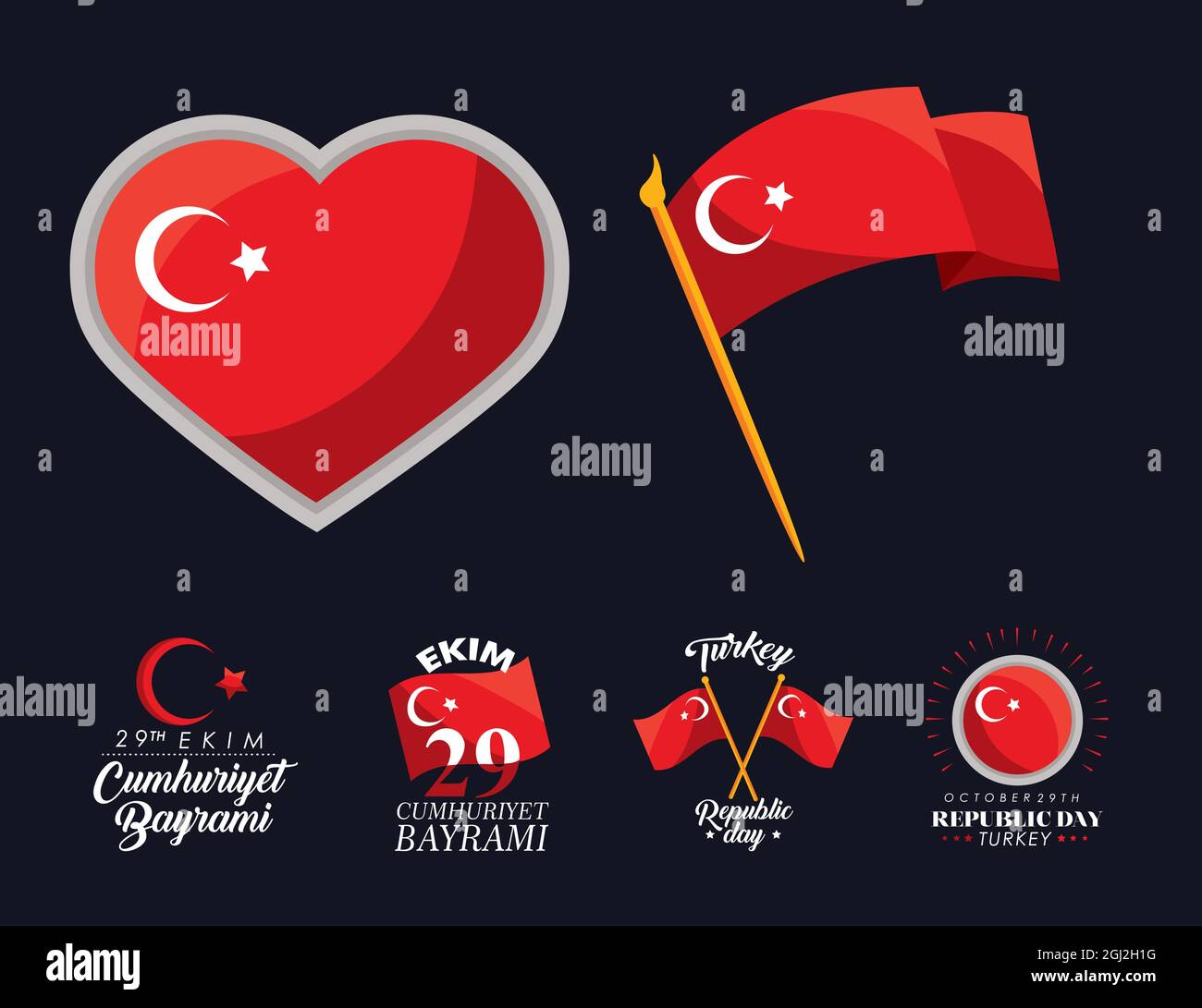six turkey celebration set icons Stock Vector Image & Art - Alamy