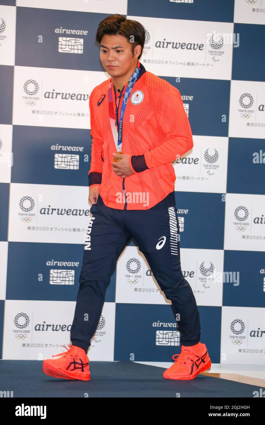 Tokyo, Japan. 08th Sep, 2021. Japanese Judo medalist Hifumi Abe attends ...