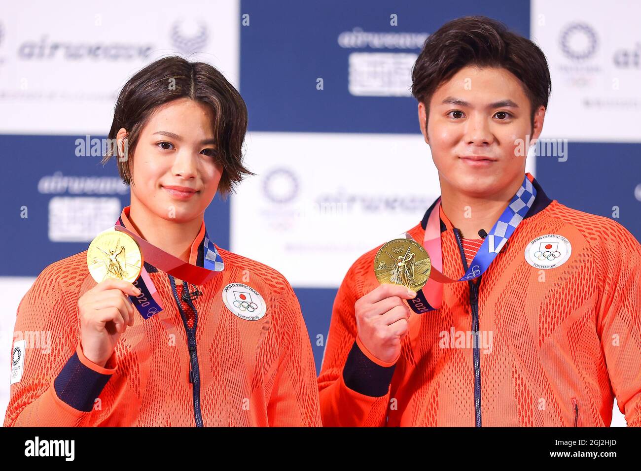 Tokyo, Japan. 08th Sep, 2021. Japanese Judo medalist Shi Abe and Hifumi ...
