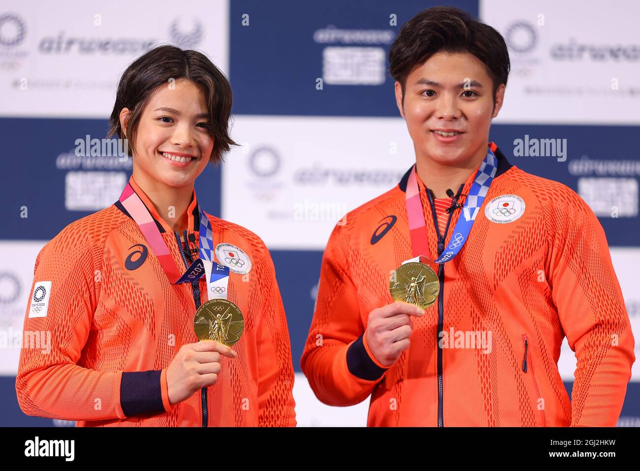 Tokyo, Japan. 08th Sep, 2021. Japanese Judo medalist Shi Abe and Hifumi ...