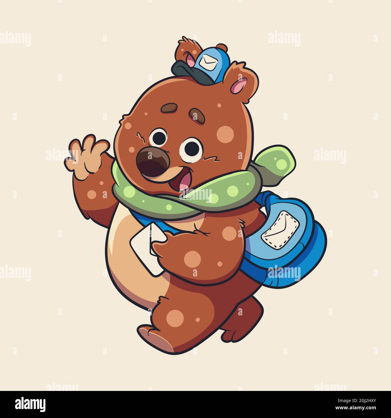 ILLUSTRATION OF POST BEAR Stock Vector Image & Art - Alamy