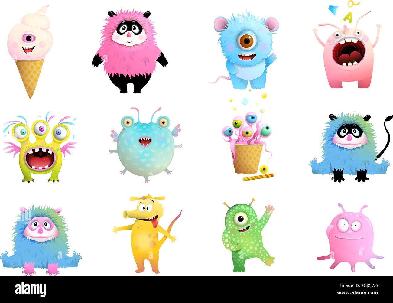 Cute Colorful Monsters