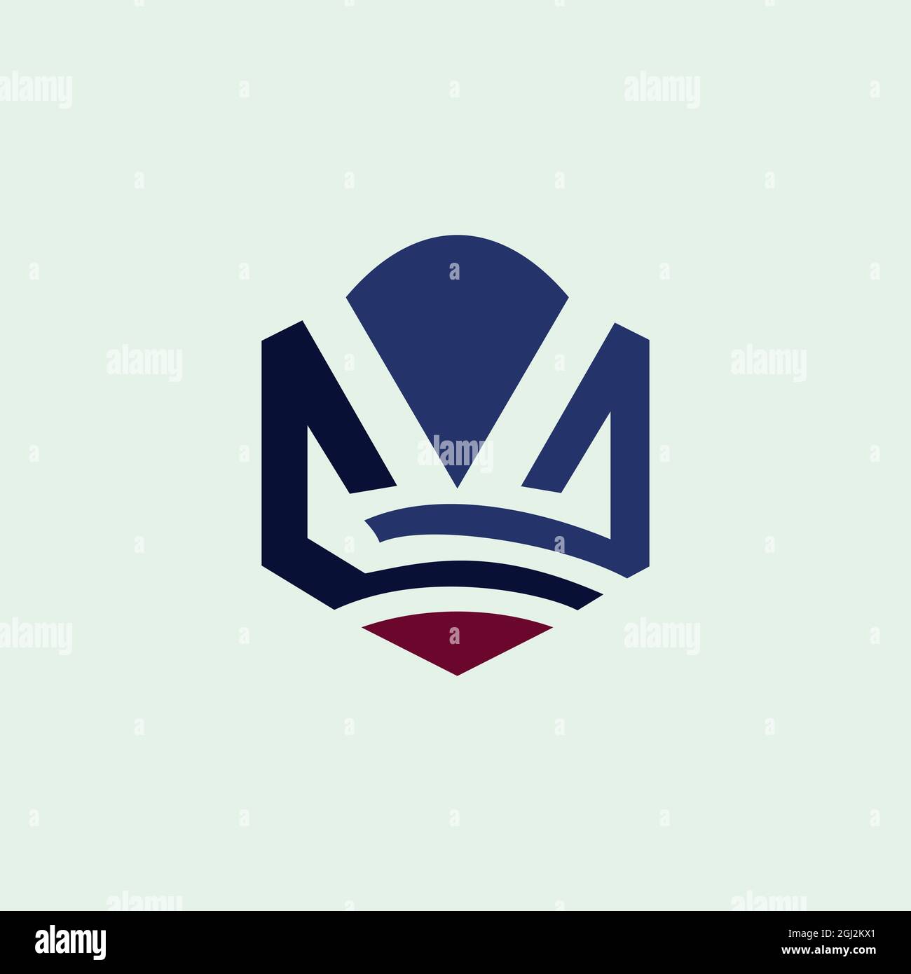 abstract pencil letter M flat design vector graphic concept Stock ...