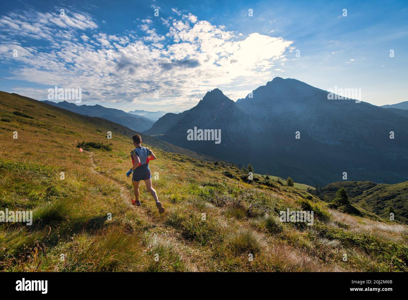Ultra marathon mountain running race Stock Photo - Alamy