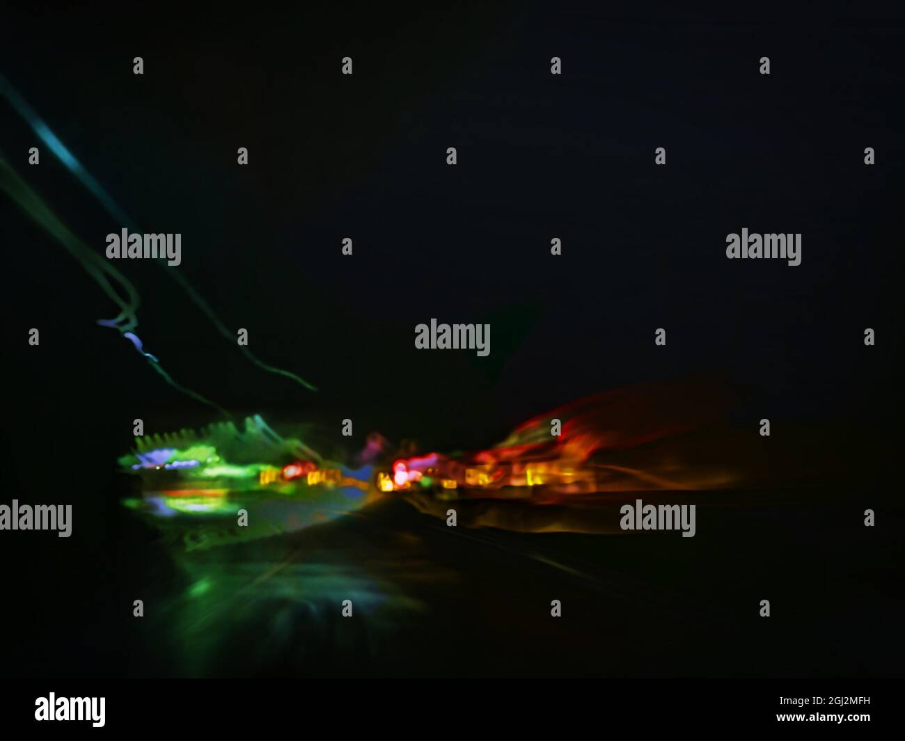 Black background with blurred colorful lights for wallpapers Stock ...