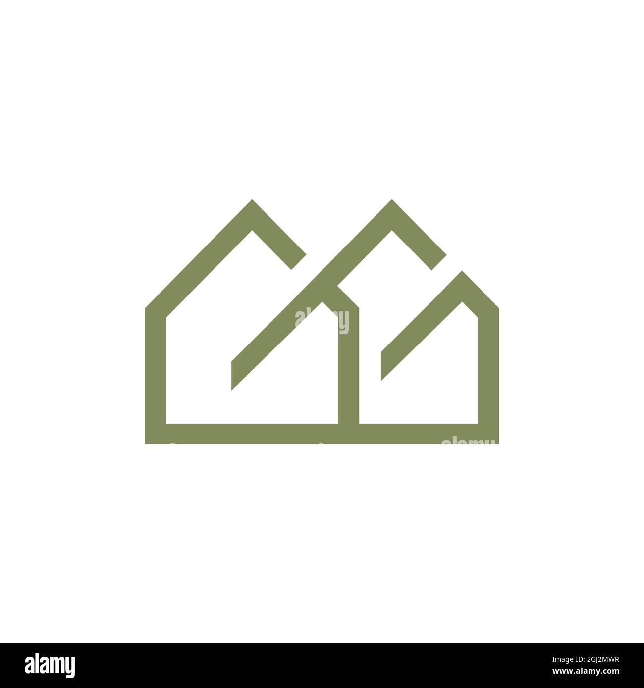 residence real estate home logo icon flat vector concept graphic simple ...