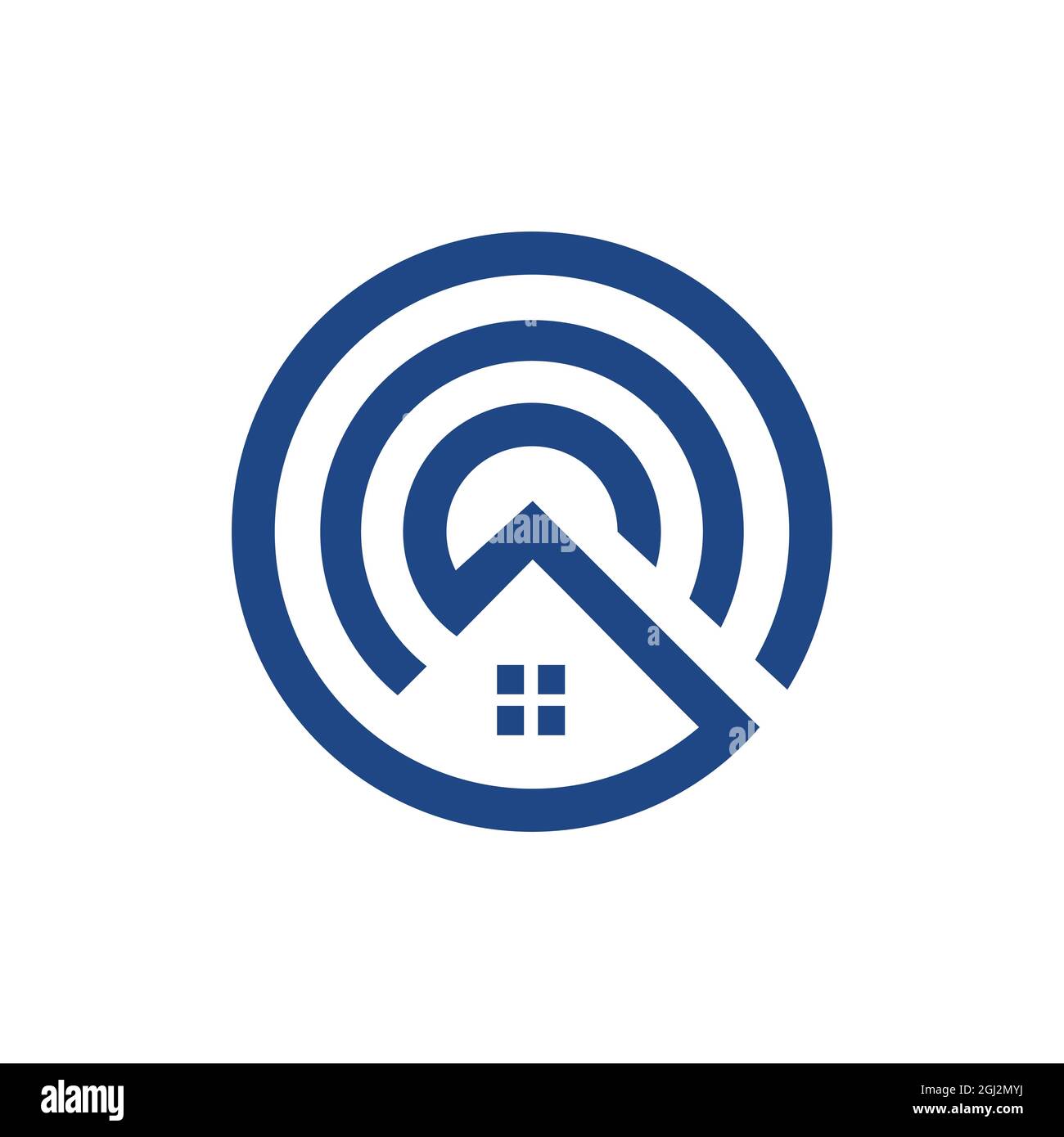 residence real estate home circle logo icon flat vector concept graphic ...