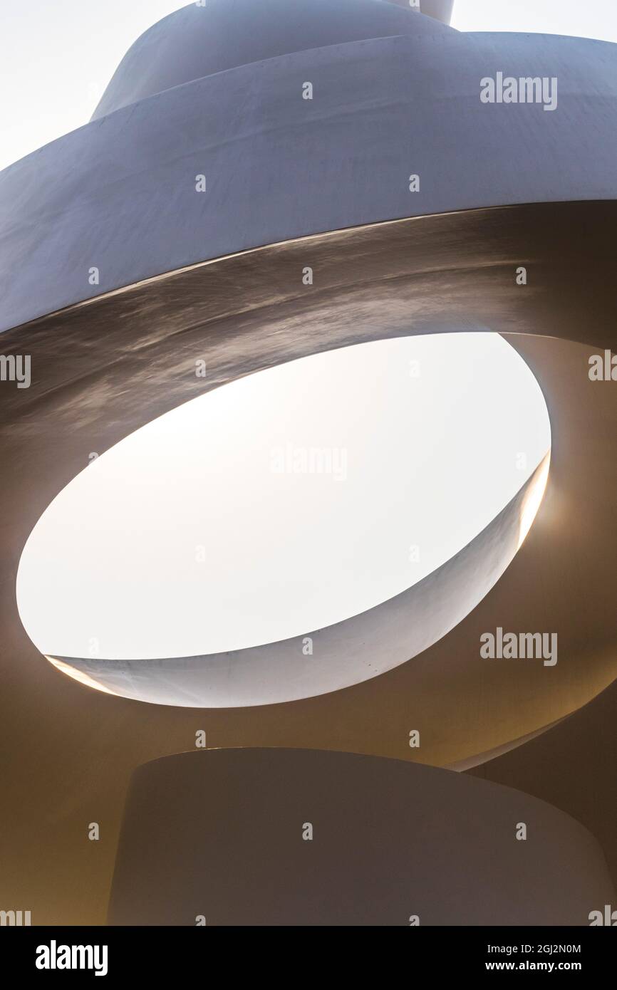 Sharjah, UAE - 09.07.2021 - Monument known as The Scroll that placed ...