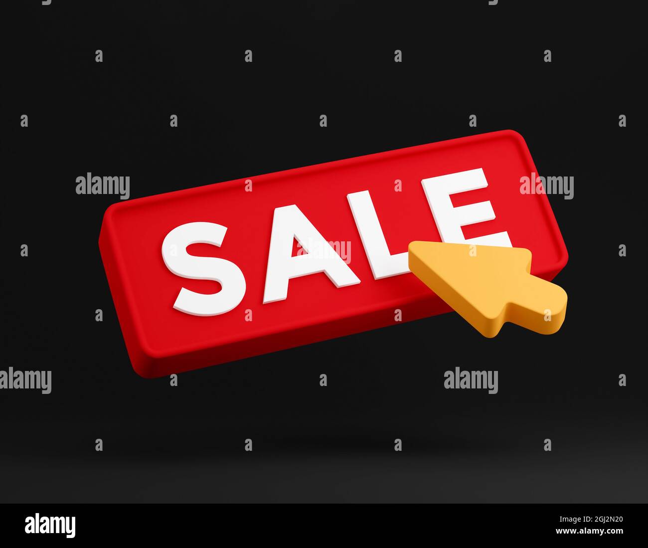 3d black friday sale button with click arrow cursor. Sale banner design ...