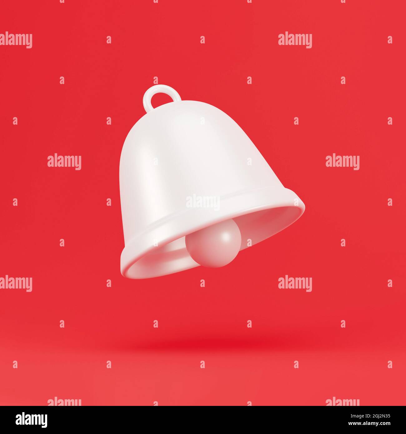 3d white notification bell. minimal Notification bell icon isolated on ...