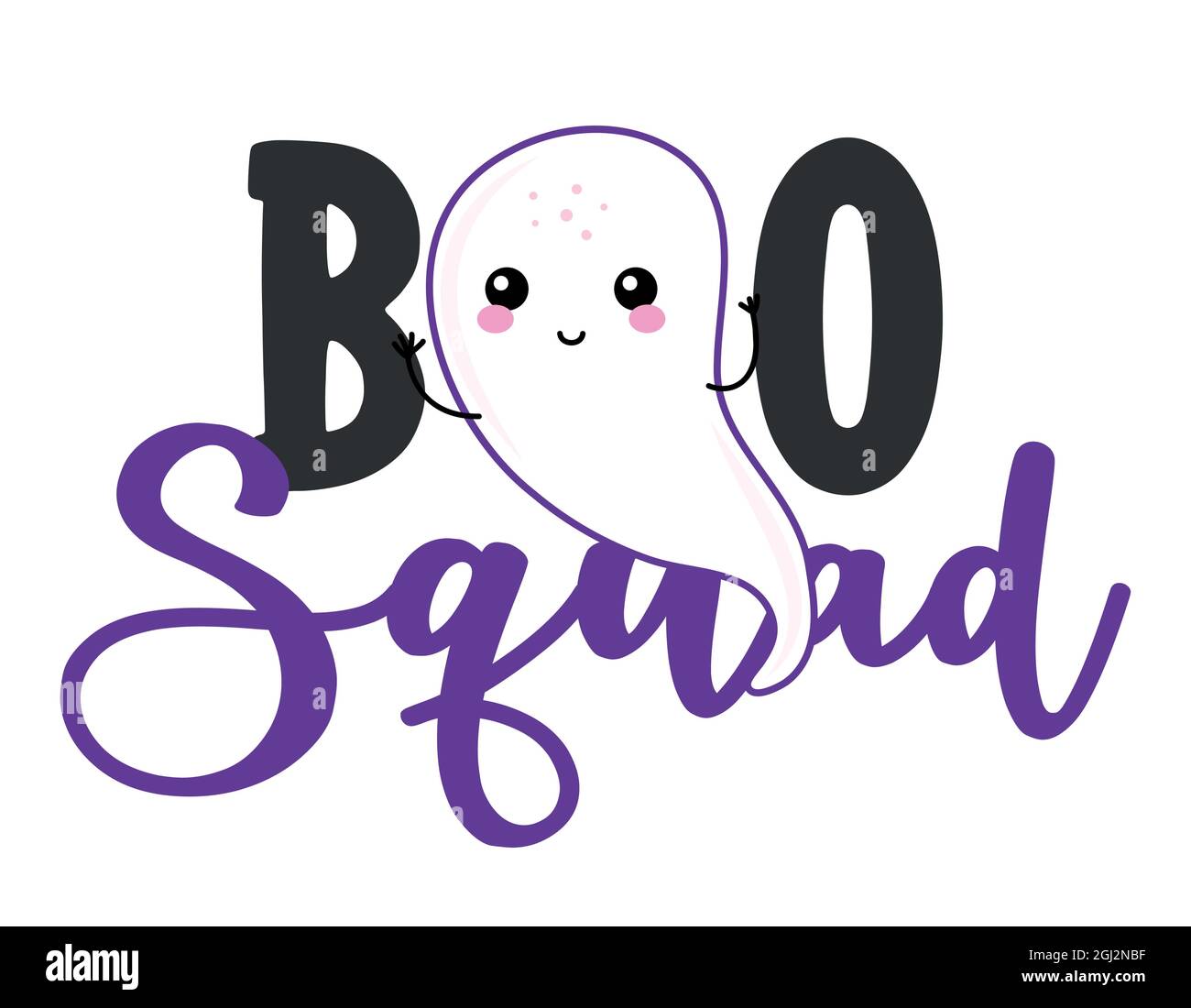 Boo Squad - Halloween t shirt, lettering labels design. Cute badge ...