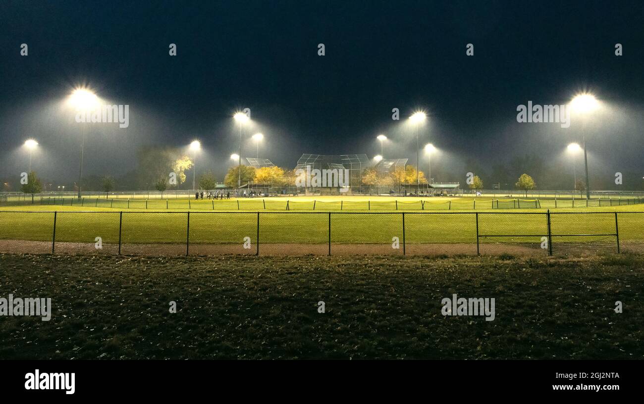 Athletic field lights hi-res stock photography and images - Alamy