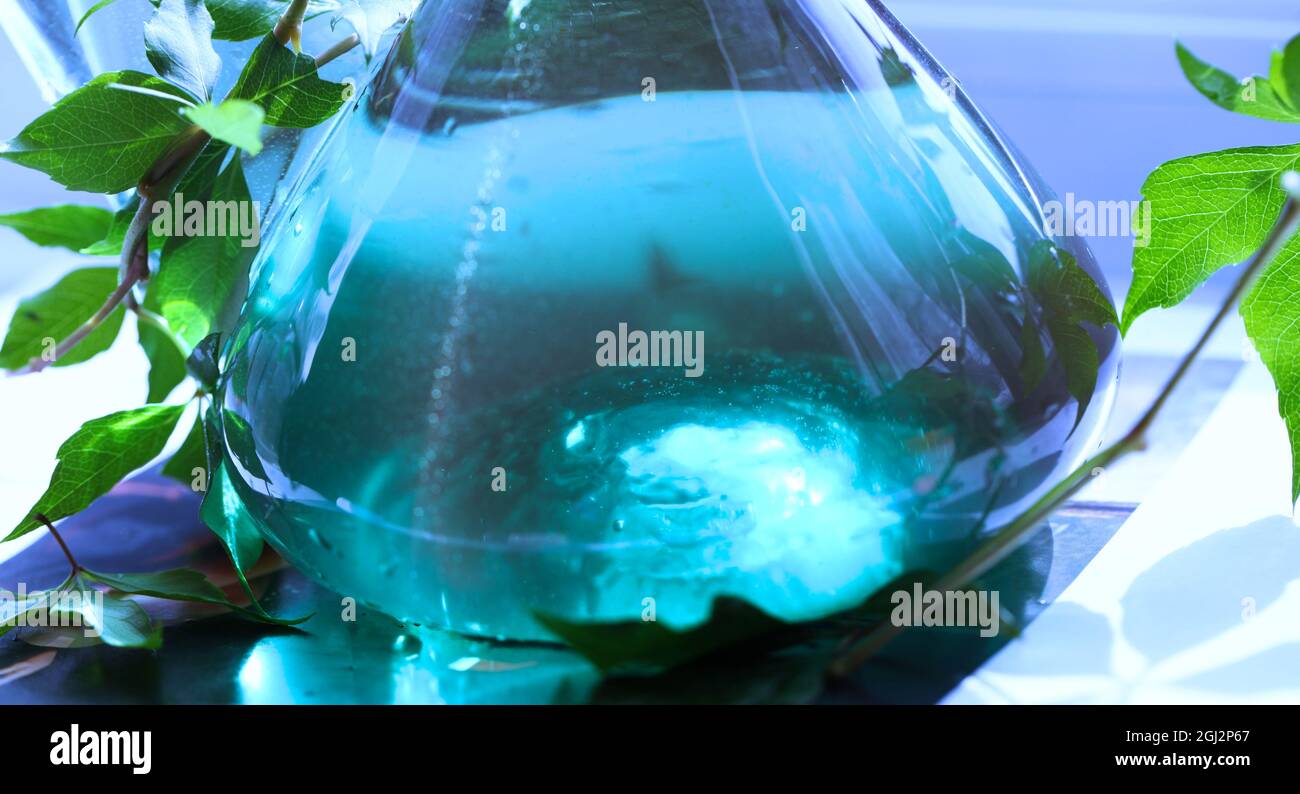 Still Life - Light and Shadow in Blue and Green Stock Photo - Alamy