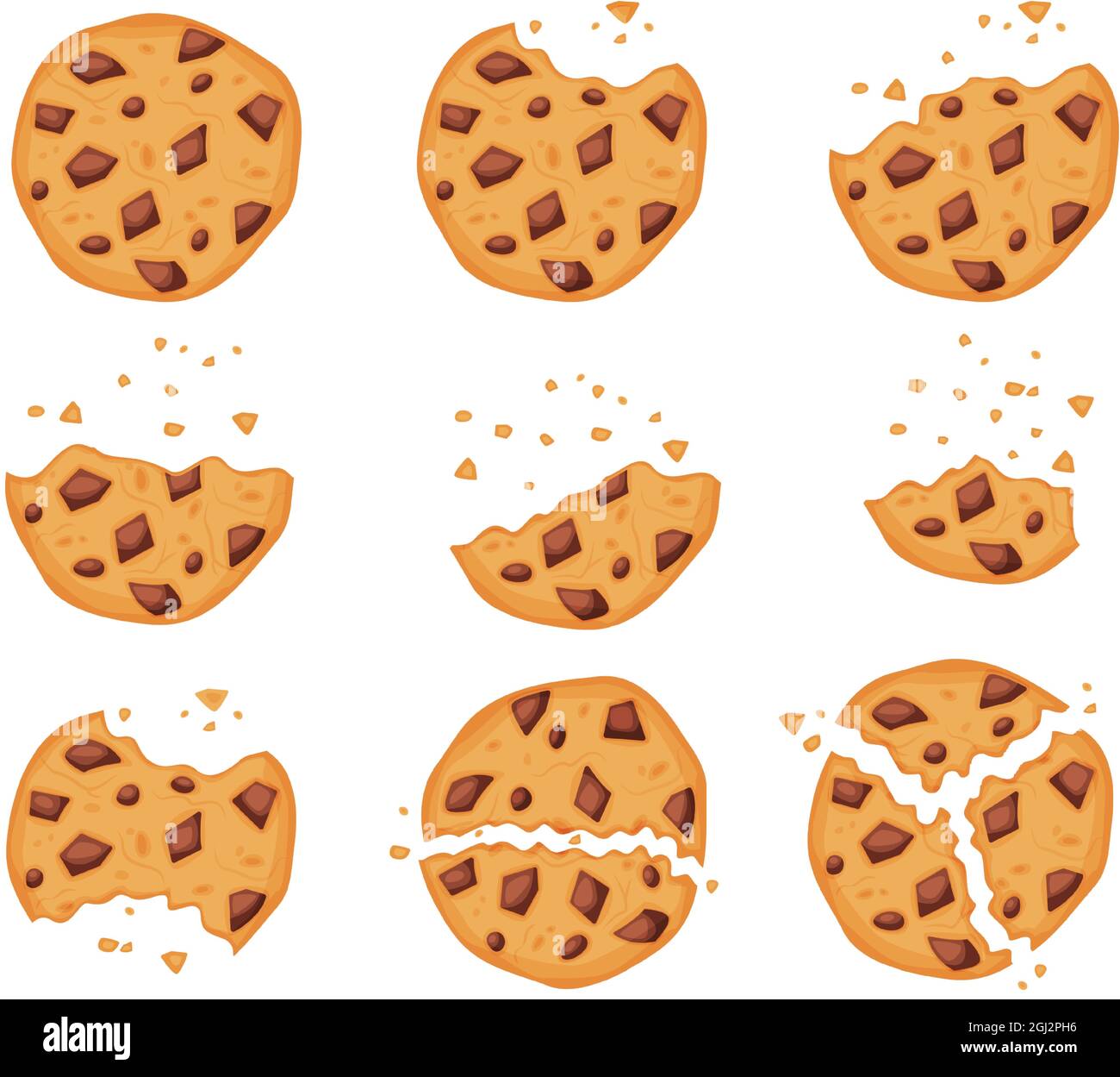 Broken biscuit Stock Vector Images - Alamy