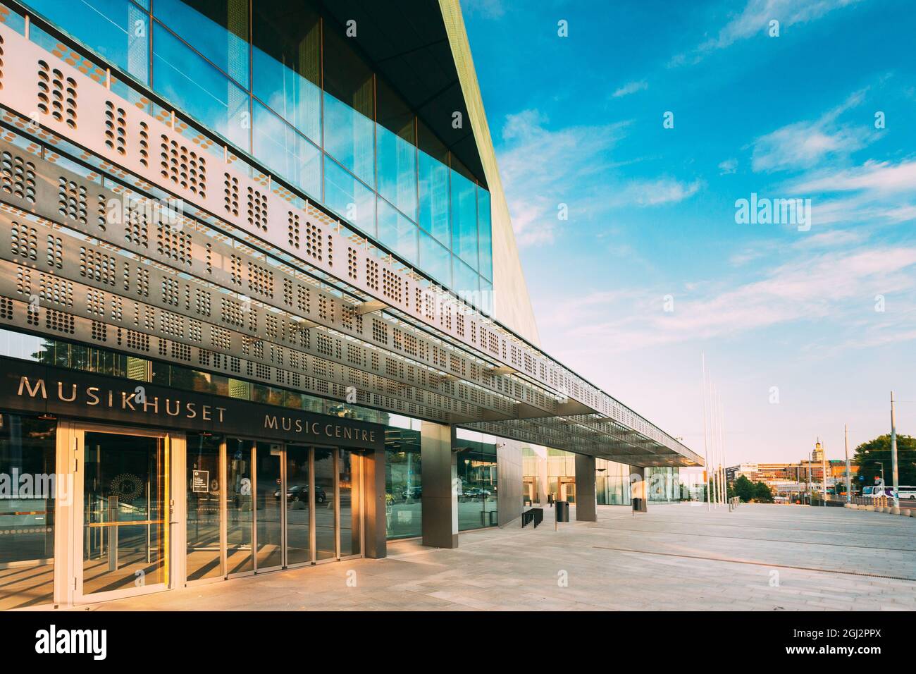 Building of music hall music centre in Helsinki, Finland Stock Photo ...