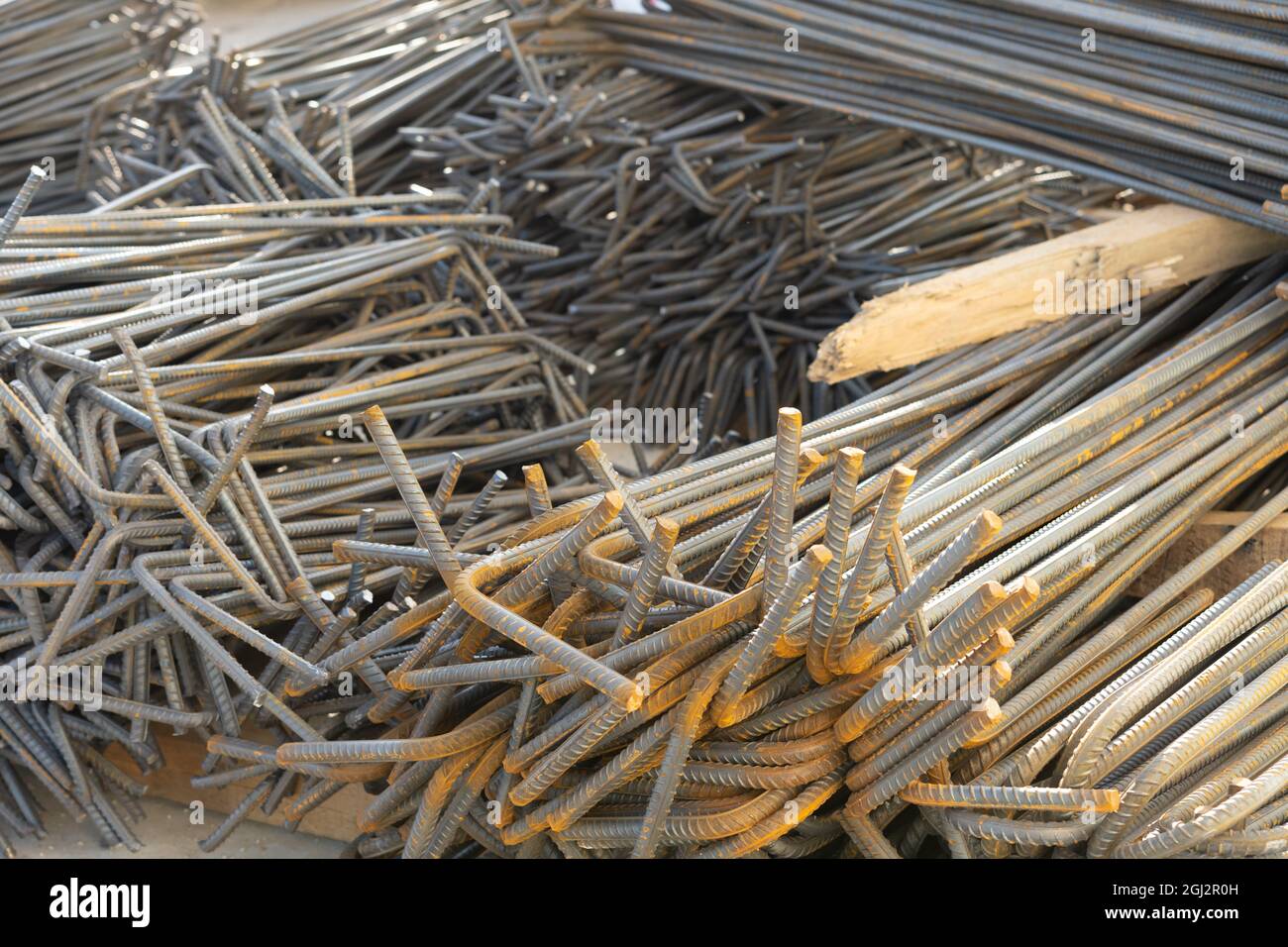 steel rods on the floor Stock Photo - Alamy