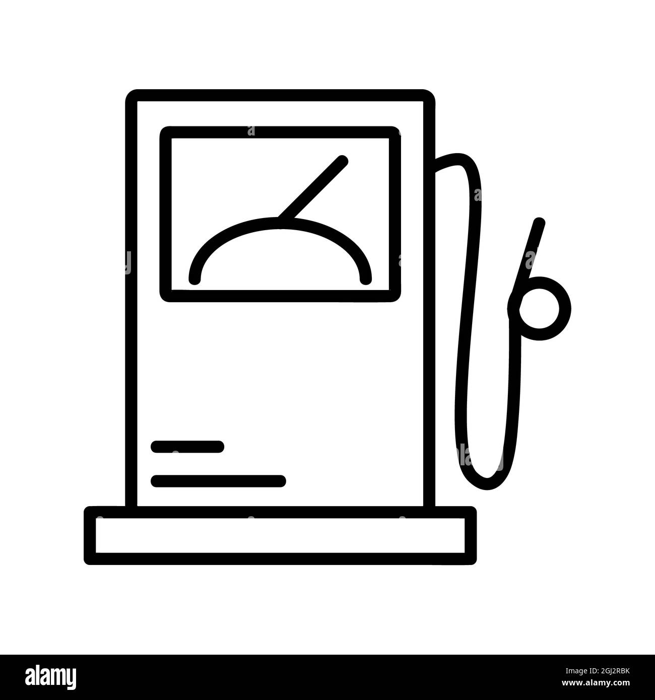 Gasoline station icon. Flat pictogram for web. Line stroke. Simple ...