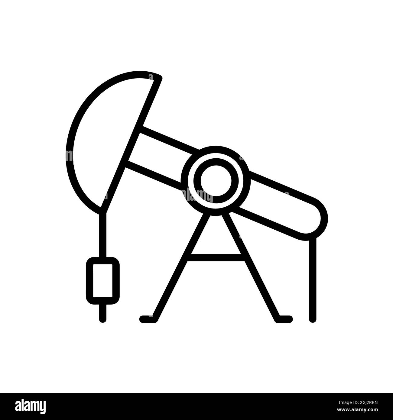 Oil pump icon. Flat industrial pictogram for web. Line stroke. Simple ...