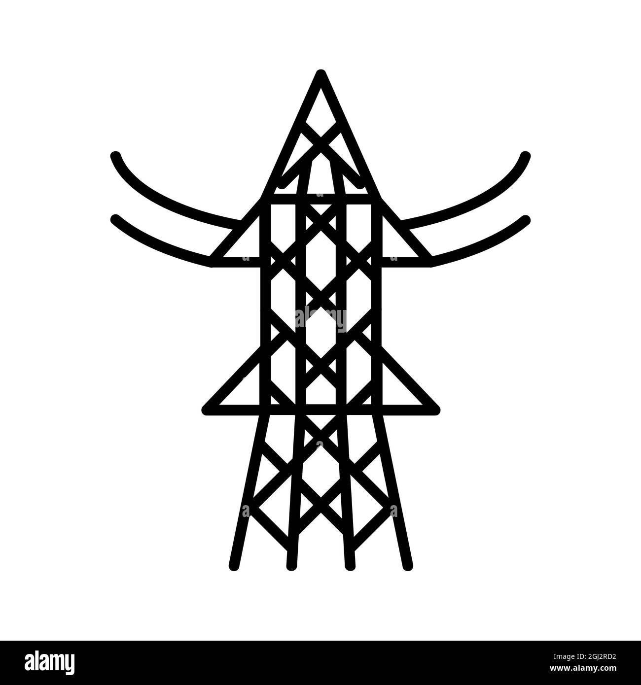 Electricity icon. Flat pictogram for web. Line stroke. Simple symbol ...