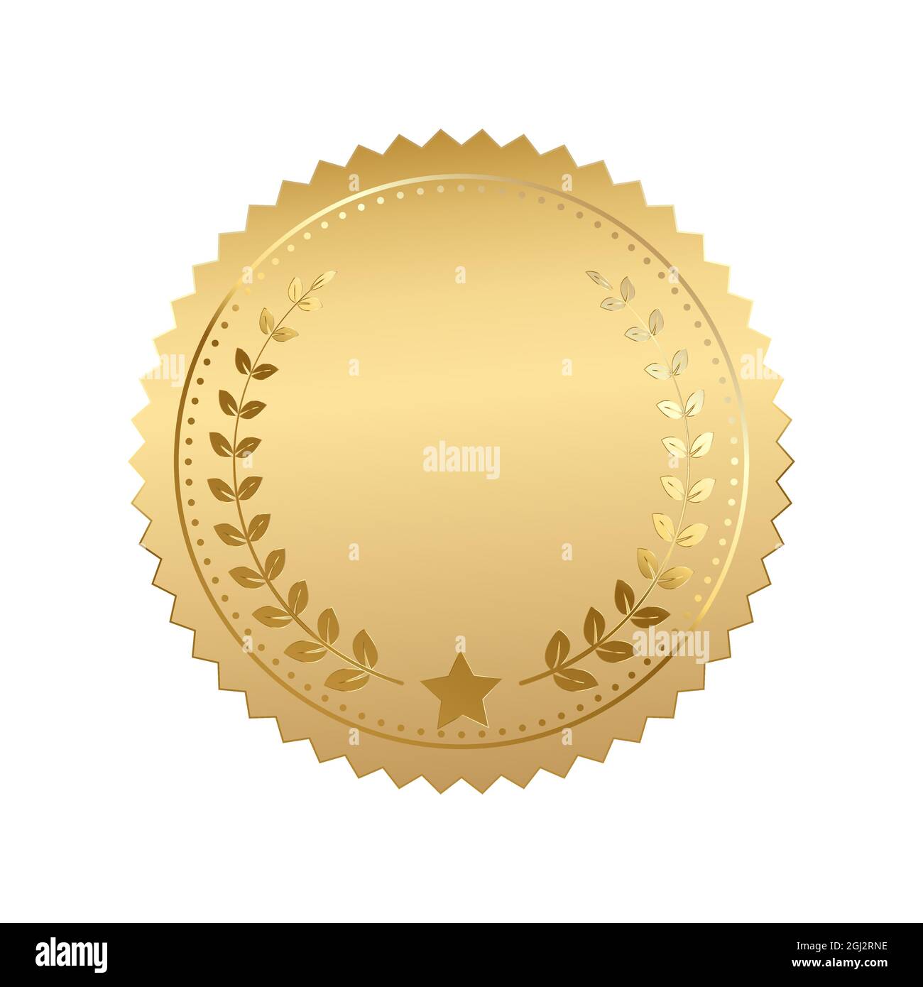 Blank gold token, vector illustration on a white background Stock ...