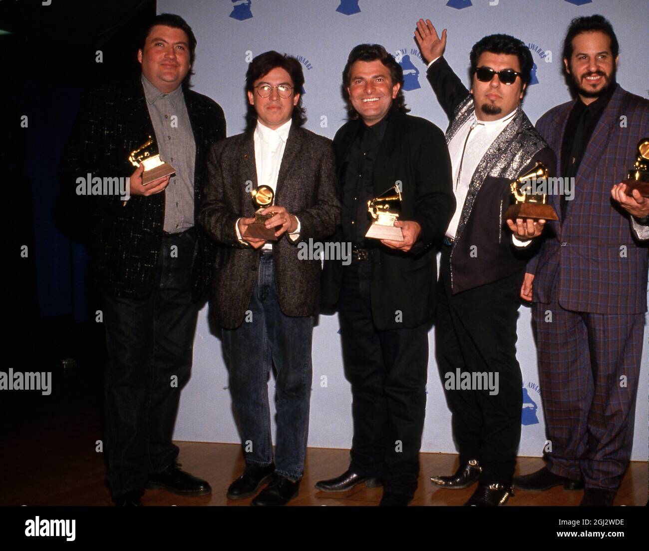 Los Lobos at the 32nd Annual Grammy Awards on February 21, 1990 at the ...