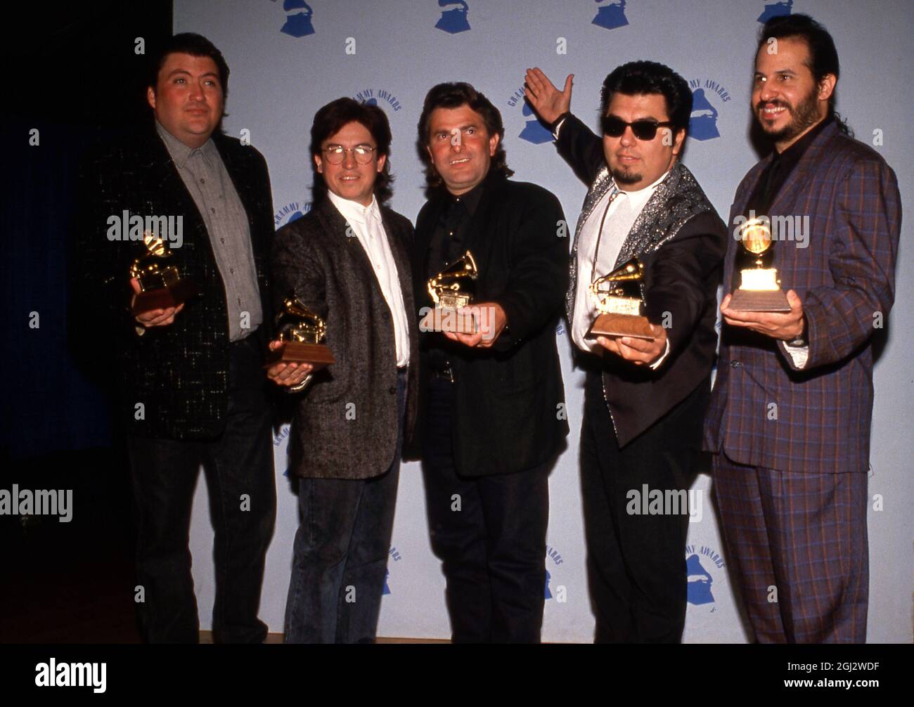 Los Lobos at the 32nd Annual Grammy Awards on February 21, 1990 at the ...