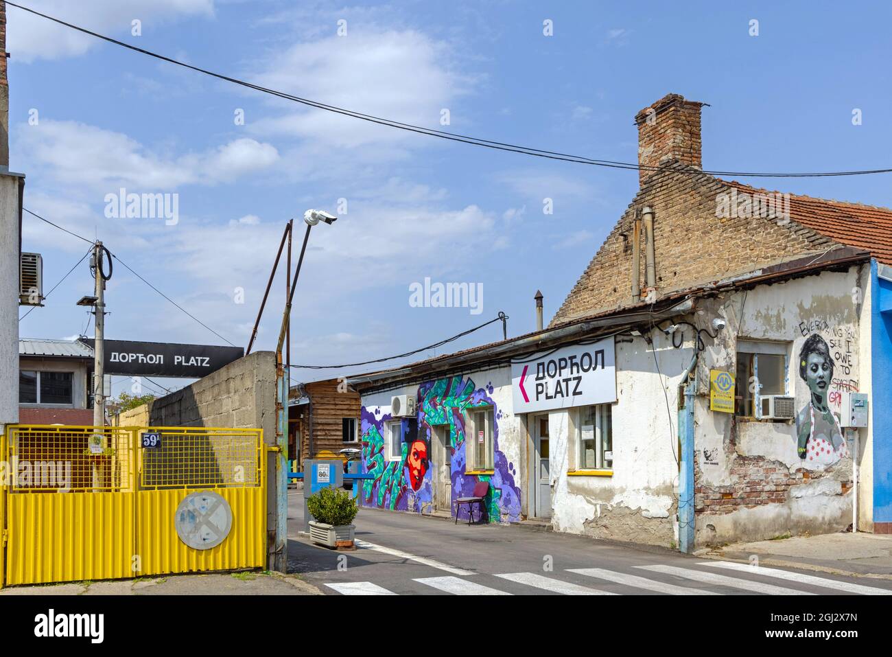 Belgrade, Serbia - August 17, 2021: Entrance to Dorcol Platz Art ...