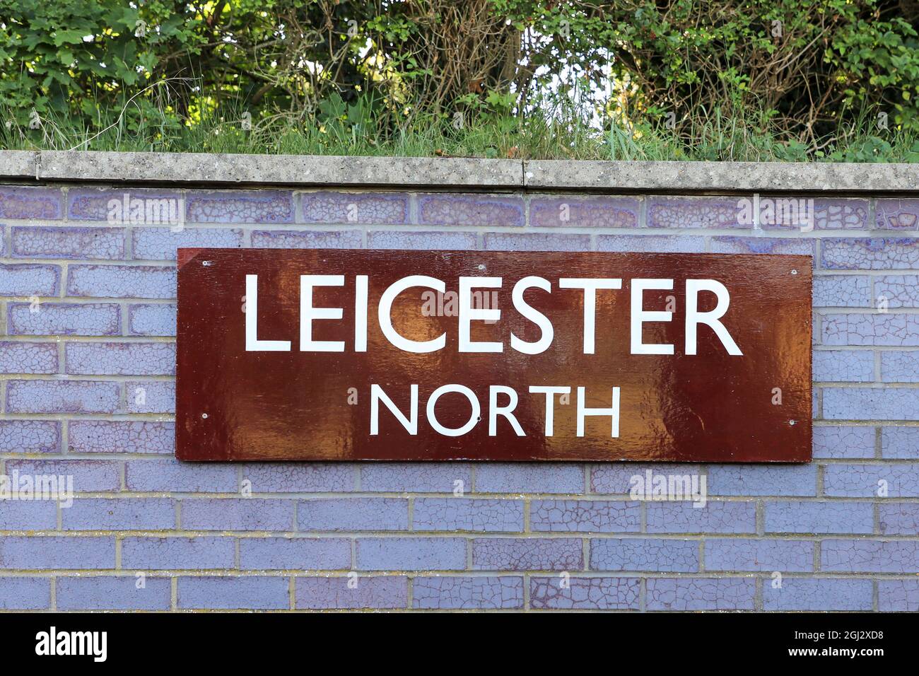 Leicester North sign, Great Central Railway, a heritage steam railway ...
