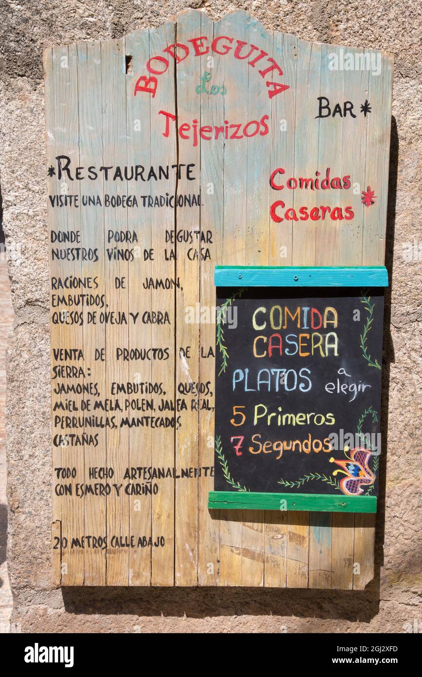 Spanish food menu hi-res stock photography and images - Alamy