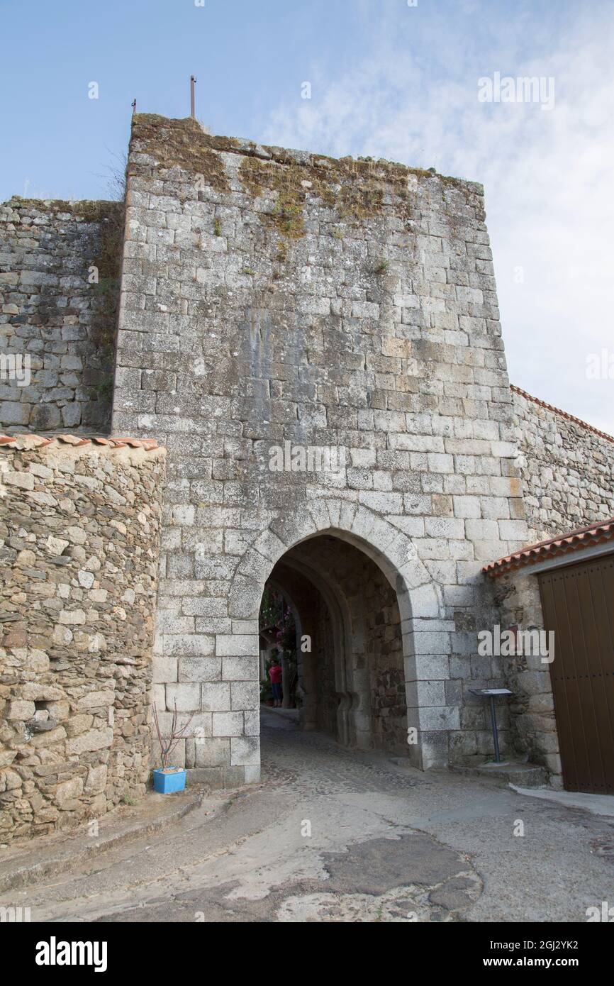 Gate and Wall of Monleon; Salamanca; Spain Stock Photo - Alamy