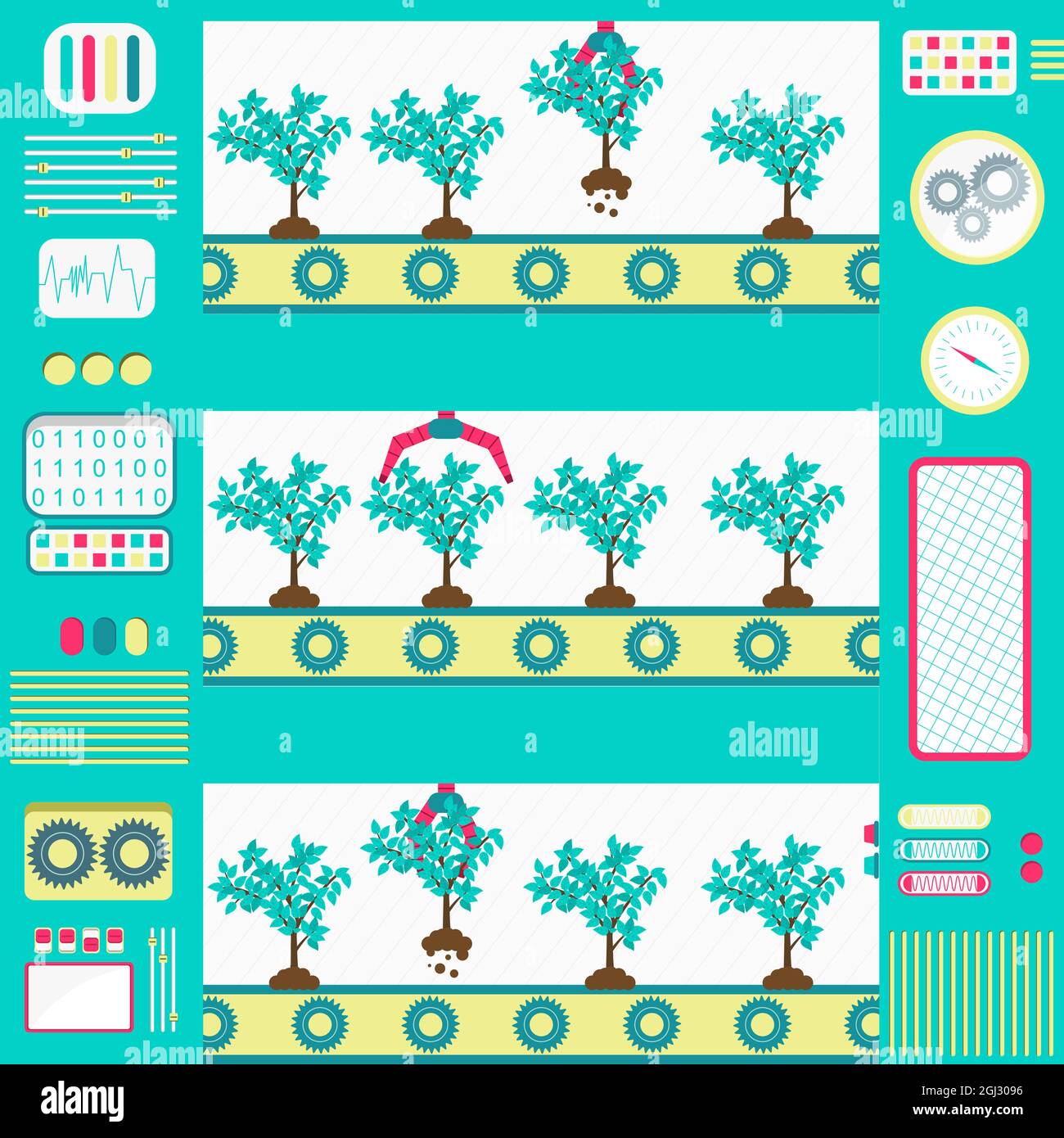 Lumber harvest technology Stock Vector Images - Alamy